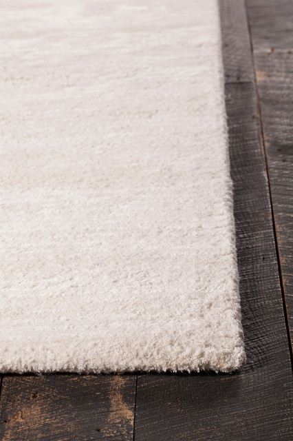 Chandra Rugs Angelo Hand-Tufted Solid Rug, Rectangular White 3'6"x5'6 ...