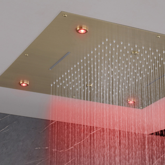 Ceiling Mounted Multi Function Fixed Shower Head - Modern - Showerheads ...