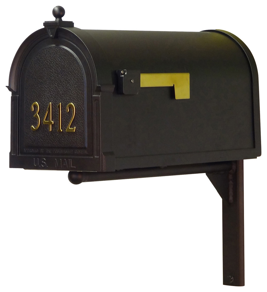 Berkshire Mailbox With Front Address Numbers & Ashley Mailbox Mounting ...