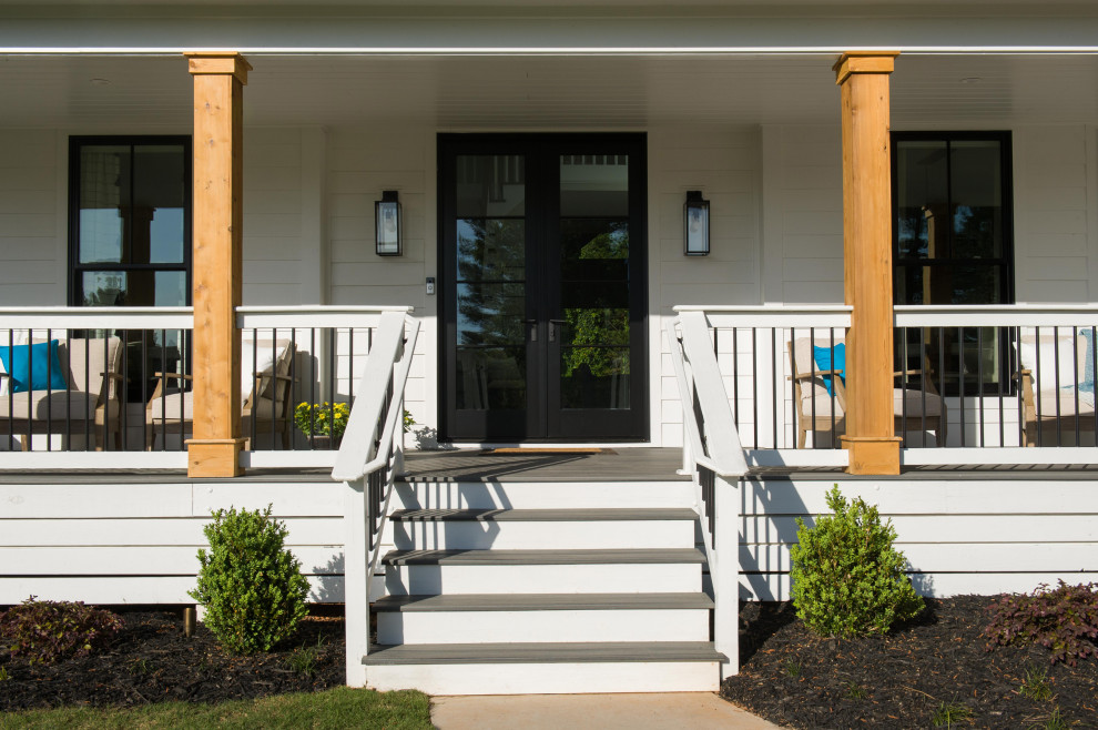 Full front porch addition - Farmhouse - Porch - Atlanta - by Georgia ...