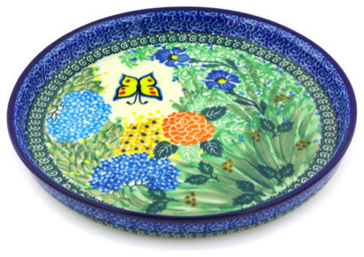 Polish Pottery 10" Stoneware Cookie Platter Hand-Decorated Design ...