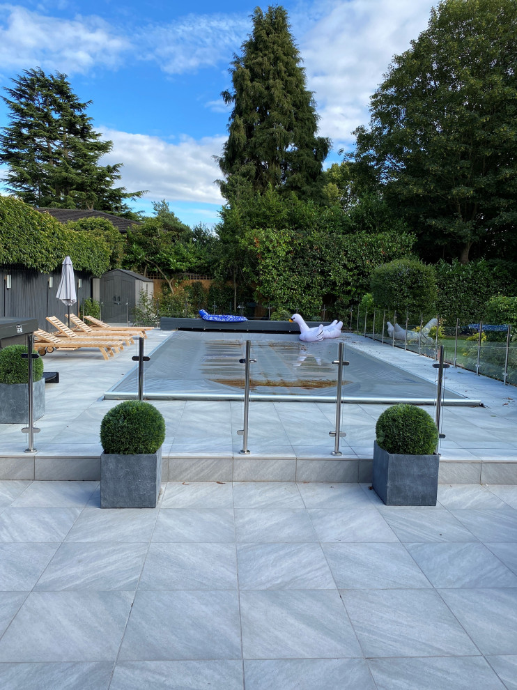 Glass balustrade for a swimming pool Halifax - Modern - Pool - Other ...