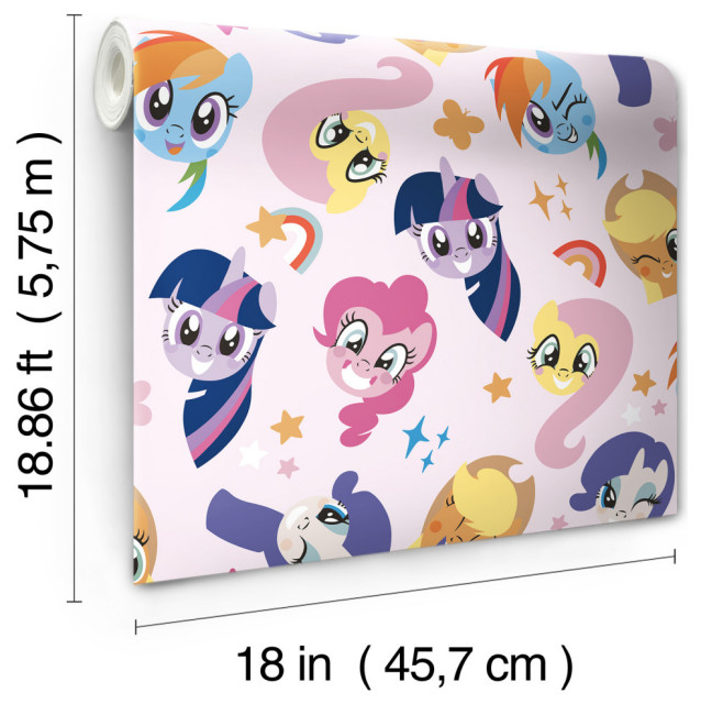 My Little Pony Toss Peel & Stick Wallpaper - Contemporary - Kids Wall ...