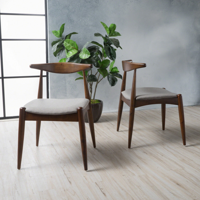 GDF Studio Sandra Mid Century Modern Dining Chairs, Set of 2 ...
