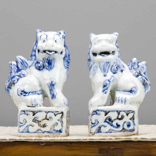 Foo Dog-Pair - Traditional - Accent And Garden Stools - by Shan Hill ...