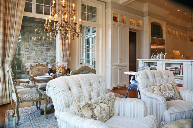 English Manor Style Living Rooms