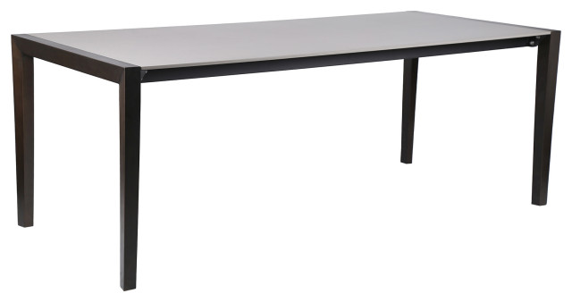 Fineline Outdoor 80" Rectangle Dining Table, Super Stone - Modern ...