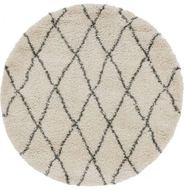 Unique Loom Trellis Rabat Shag Rug, 5'x5' - Scandinavian - Area Rugs ...