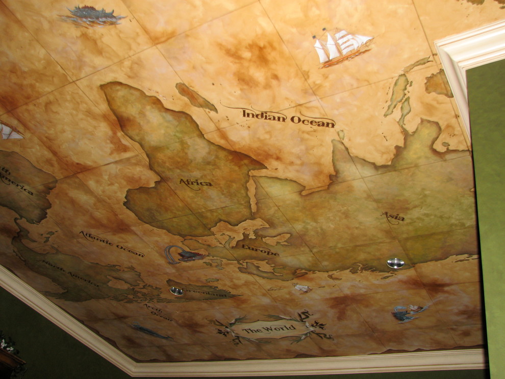 Office Map Ceiling Mural - New York - by Bella Terra Designs, Inc. | Houzz