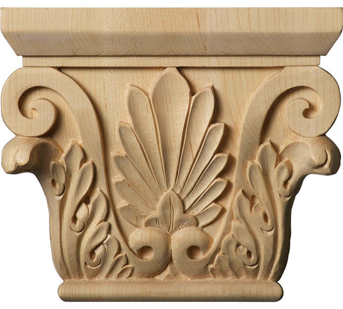 Roman Carved Wood Capital, Large - Traditional - Columns And Capitals ...