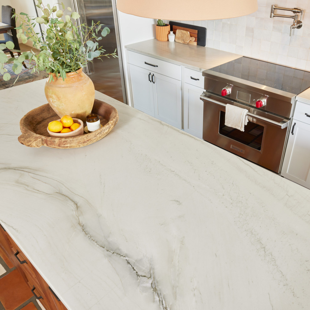 Mont Blanc Satin Kitchen Island - Modern - Kitchen - Phoenix - by ...