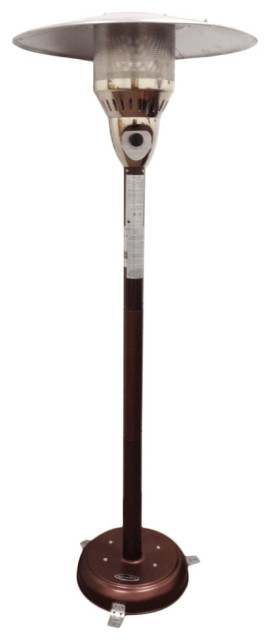 41000 BTU Bronze Steel Natural Gas Cylindrical Pole Standing Patio ...