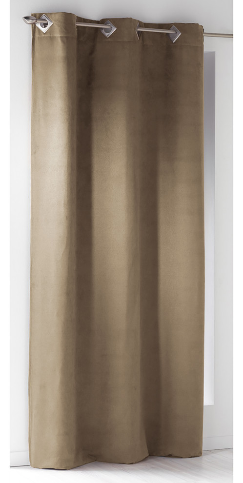 Luxurious Suede Window Curtain - Elegant Soft Texture Drapery, 95x55 ...