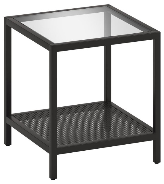 Rigan 20'' Wide Square Side Table In Blackened Bronze - Transitional ...