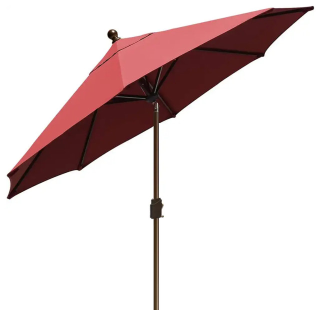 Outdoor Umbrella, Aluminum Frame & Non-Fading Water Resistant Top ...