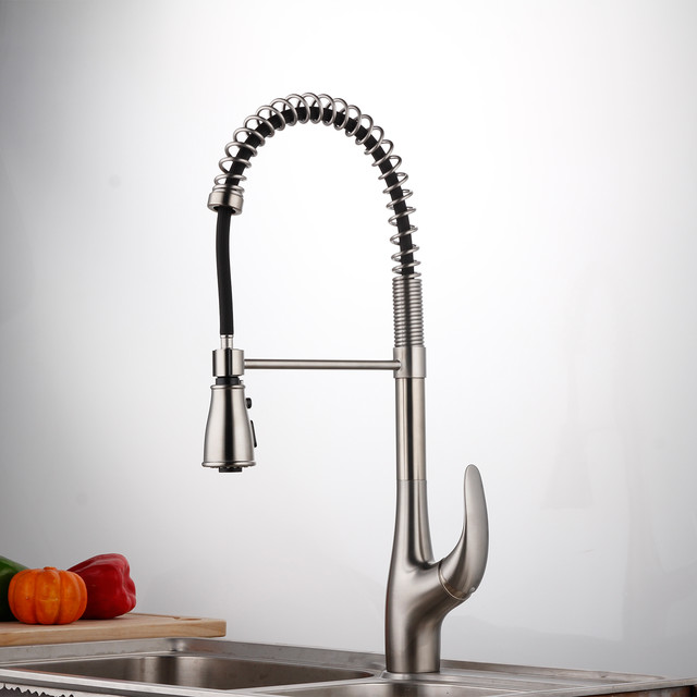 Sapphire Single Handle Semi-Professional Kitchen Faucet, Stainless ...