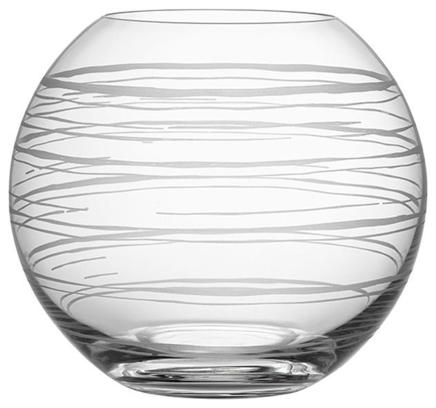 Orrefors Graphic Round Vase, Medium - Contemporary - Vases - by Silver ...