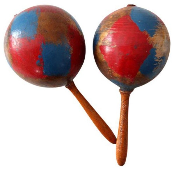 Consigned, Vintage Wooden Maracas - A Pair - Farmhouse - Decorative ...