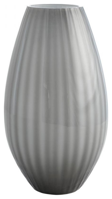 Cased Glass Stripe Large Gray Vase - Contemporary - Vases - by Lighting ...