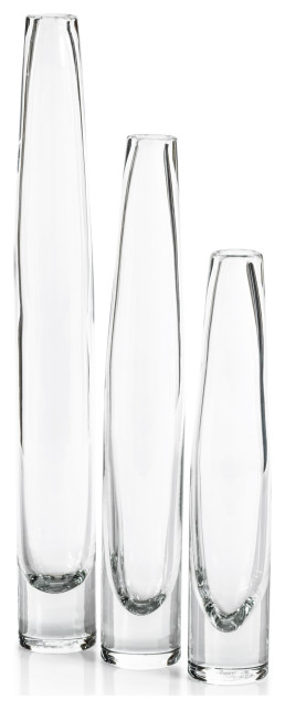 Torcy Slim Clear Vase, Large - Contemporary - Vases - by Zodax | Houzz