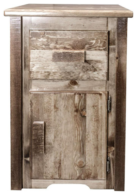 Homestead Collection End Table With Drawer and Door, Right Hinged ...