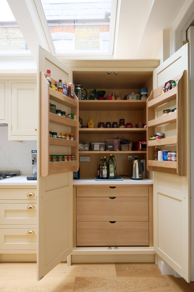 Nude In-frame Shaker kitchen in Barnes - Traditional - Kitchen - London ...