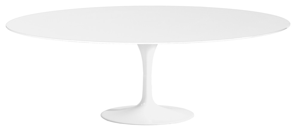Oval White 78" Dining Table - Midcentury - Dining Tables - by Advanced ...
