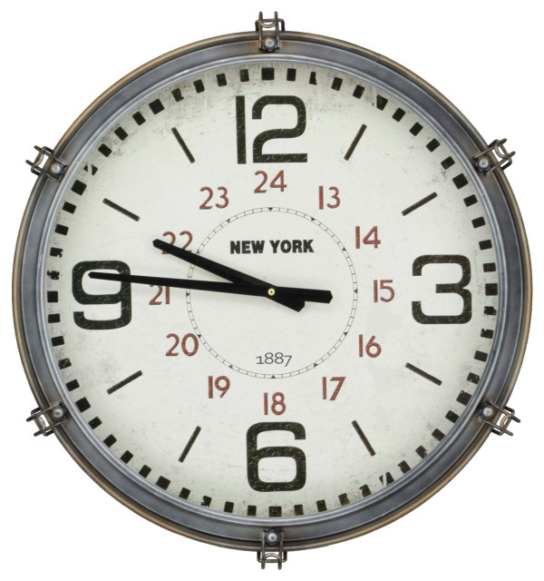 Manhattan Clock - Industrial - Wall Clocks - by HedgeApple | Houzz