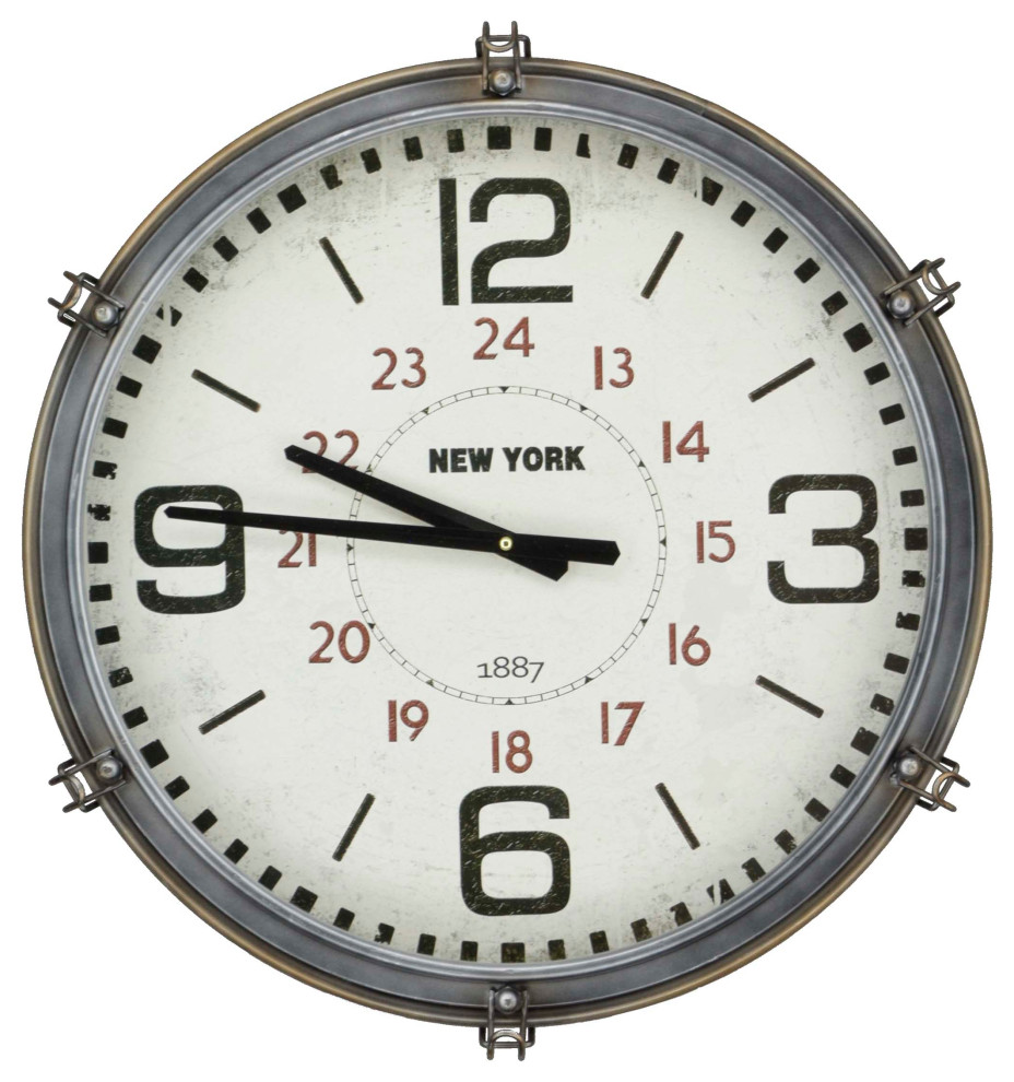 Manhattan Clock - Industrial - Wall Clocks - by HedgeApple | Houzz