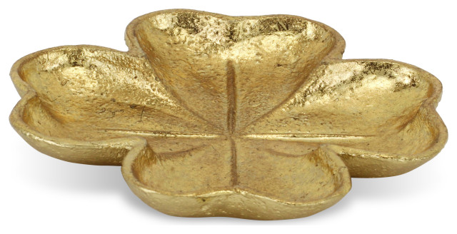 Isano Golden Cast Iron Four Leaf Clover - Contemporary - Decorative ...
