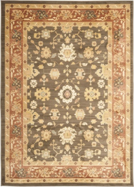 Safavieh Heirloom HLM1738-2537 Brown/Cream Rug, 2'6"x4' - Mediterranean ...