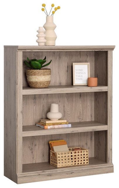 Pemberly Row Contemporary Engineered Wood 3-Shelf Bookcase in Laurel ...