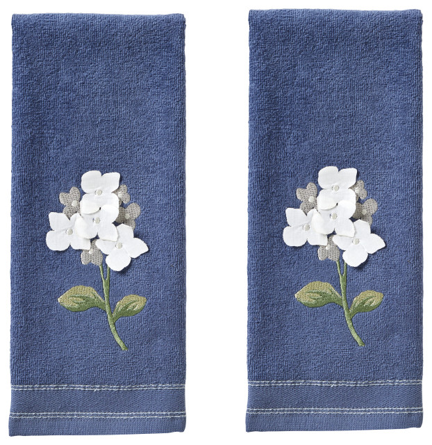 SKL Home Farm Hydrangea Hand Towel, 2Pack, Blue, 16x25 - Modern - Bath ...