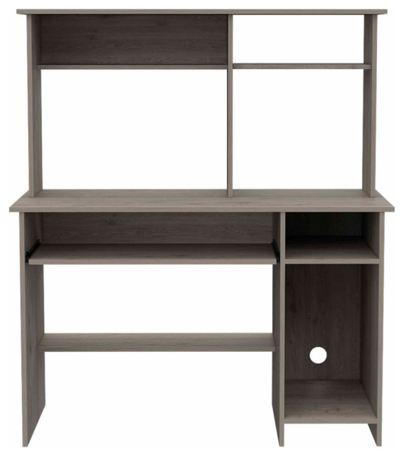 Weston 120 Computer Desk with CPU Storage, and Keyboard Tray, Light ...