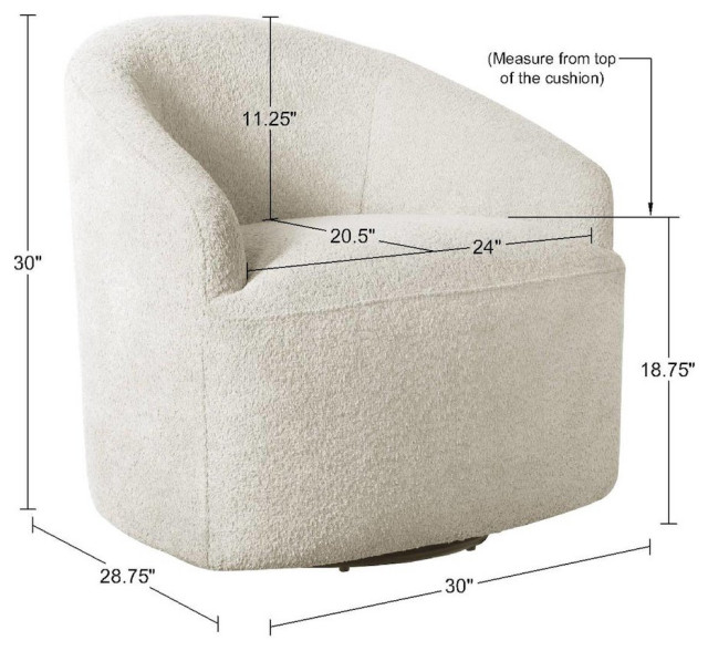 Upholstered 360 Degree Swivel Chair - Contemporary - Dining Chairs - by ...