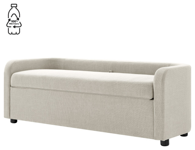 Wendy Fabric Storage Bench - Transitional - Accent And Storage Benches ...