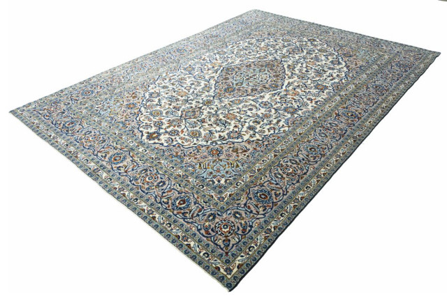 Persian Rug Keshan 13'3"x9'5" Hand Knotted, 13'3"x9'5" - Traditional ...