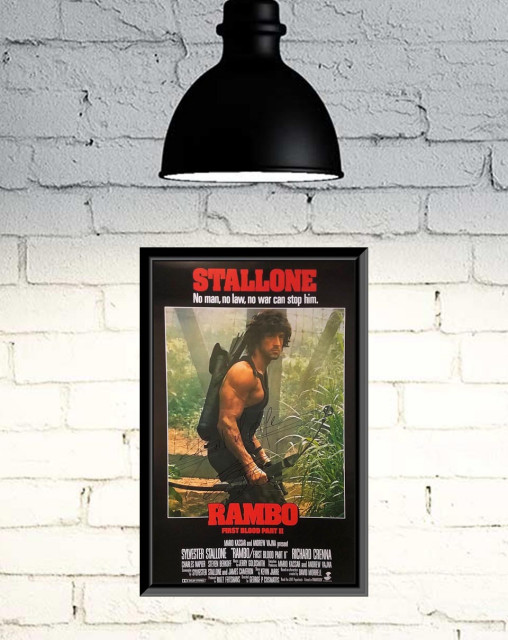 Rambo: First Blood Part II Sylvester Stallone signed movie poster ...