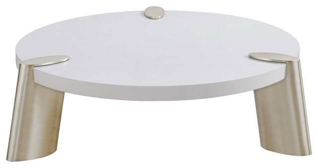 Mimeo Round Coffee Table, Matt White Top - Contemporary - Coffee Tables ...