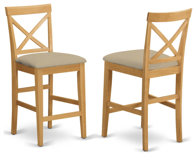 Yapb5-Oak-C 5-Piece Counter Height Dining Set High Top Table And 4 ...