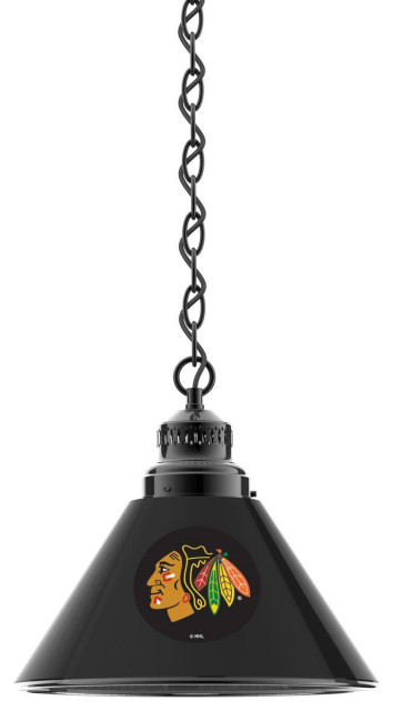 Holland Chicago Blackhawks Pendant Light - Black Fixture - Contemporary ...