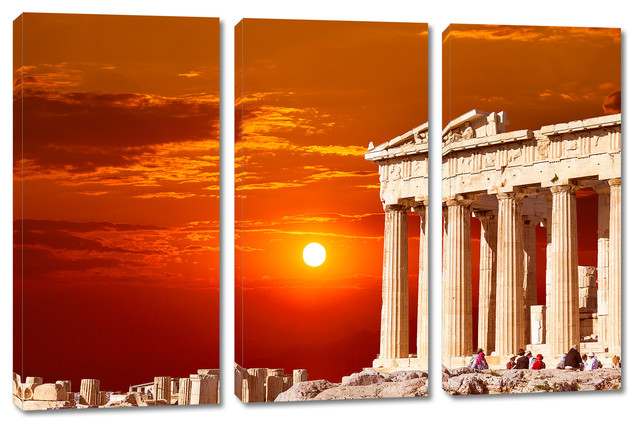 Parthenon Temple, Athens, Greece Canvas Print, 3 Panel Split, Triptych ...