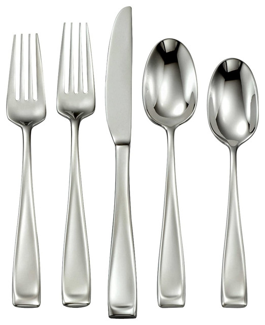 Oneida Moda 65Pc Flatware Set, Service for 12 - Contemporary - Flatware ...