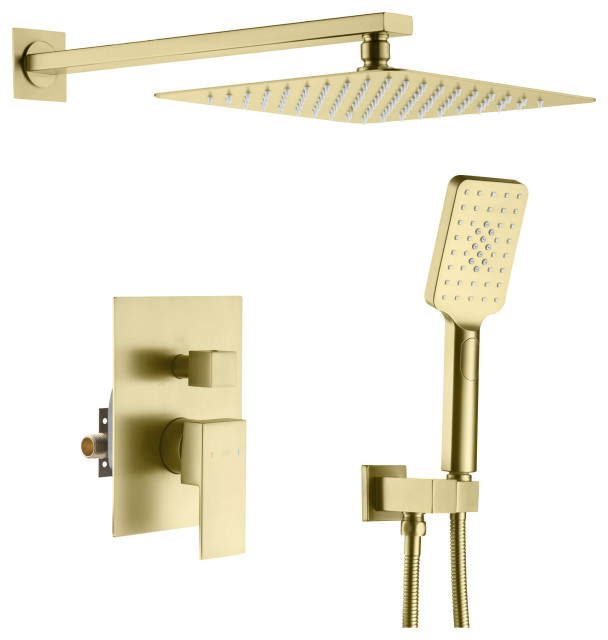 Cube Pressure 2-Function Shower System, Rough-In Valve - Transitional ...