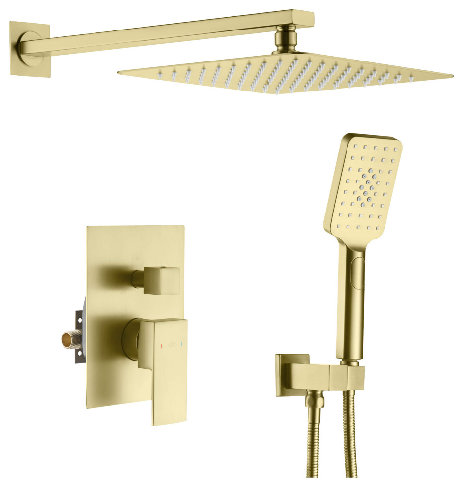 Cube Pressure 2-Function Shower System, Rough-In Valve - Transitional ...