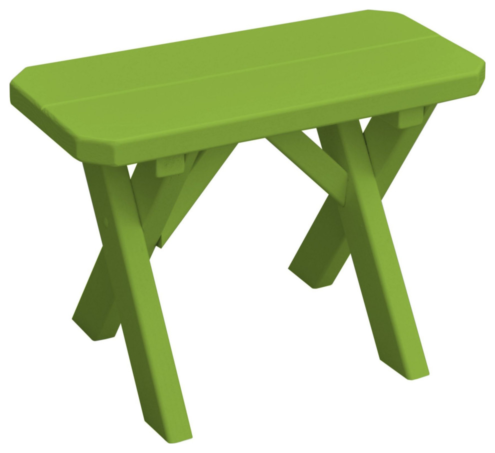 Pine Cross-Leg Bench, 2 Foot - Transitional - Outdoor Benches - by ...