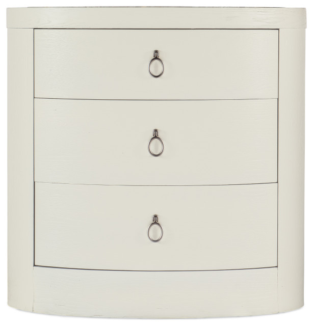 Serenity Wavecrest Oval Nightstand - Transitional - Nightstands And ...