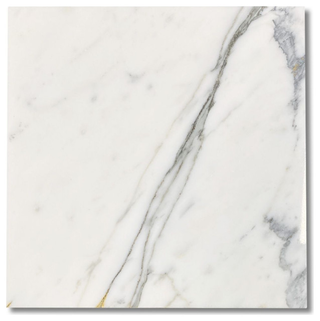 Statuary White Marble 12x12 Tile Honed, 100 sq.ft. - Traditional - Wall ...