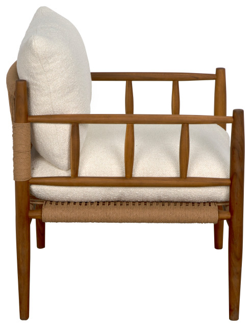 Noir Giuseppe Clear Coat Flat Chair With Us Made Cushion AE-260T-WHT ...