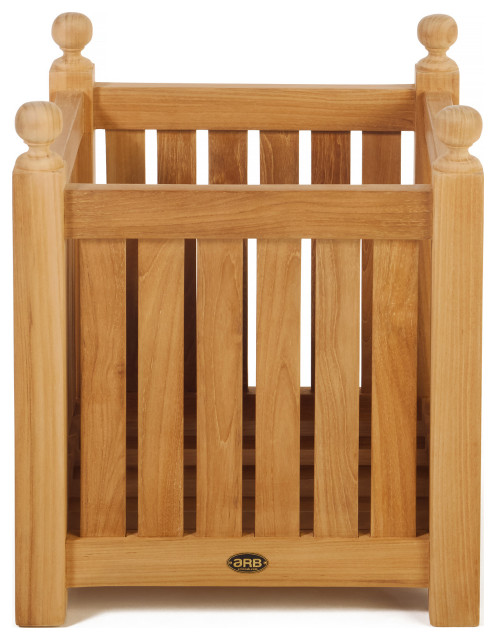 Teak Garden Planter Box 18" (45 cm) - Transitional - Outdoor Pots And ...